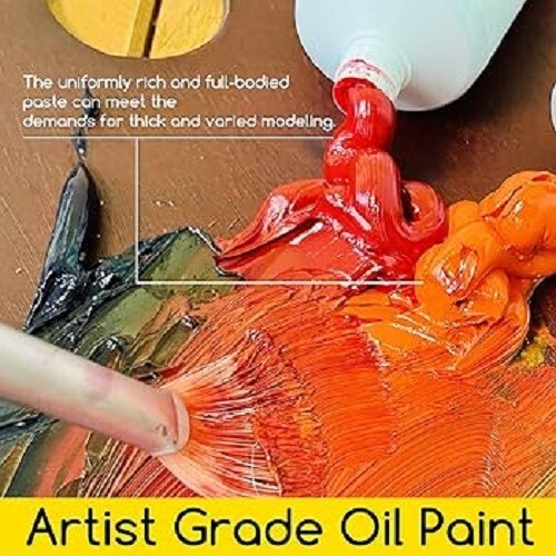 5 Pack of Scarlet Red Oil Paint, Color 205 Artist Quality Size 200 ml ...