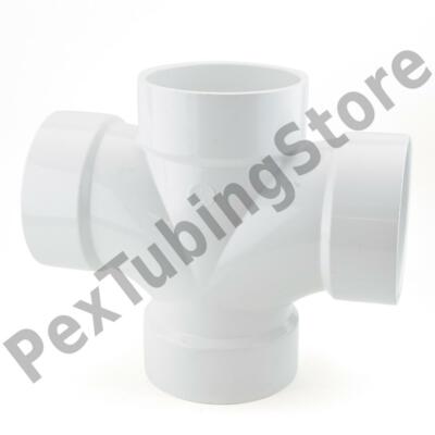 4" PVC DWV Double Sanitary Tee | eBay
