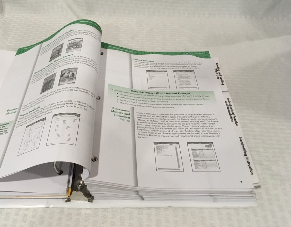 SAXON PHONICS & SPELLING GRADE 1 TEACHER'S MANUAL / BINDER VOL 1 ...