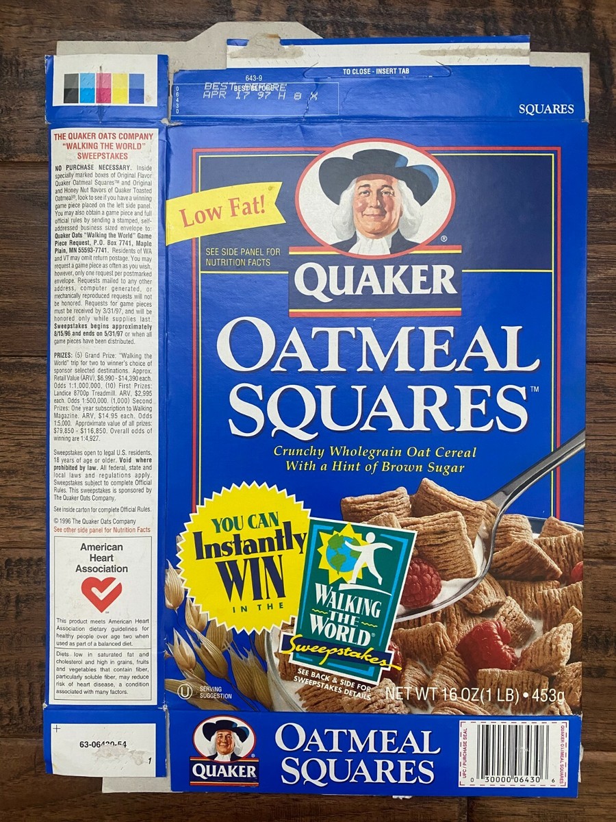 Quaker Oats Squares Cereal Quaker Brown Sugar Oatmeal Squares Cereal