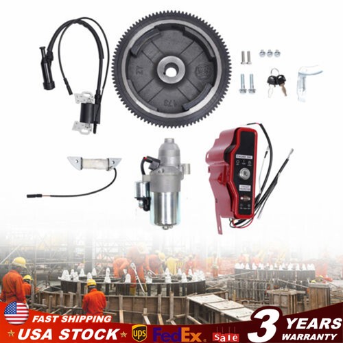 GX240 GX270 Electric Start Kit Starter Motor for Honda Flywheel Switch ...