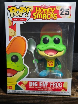 Funko POP! Ad Icons HONEY SMACKS DIG EM' FROG #25 | eBay