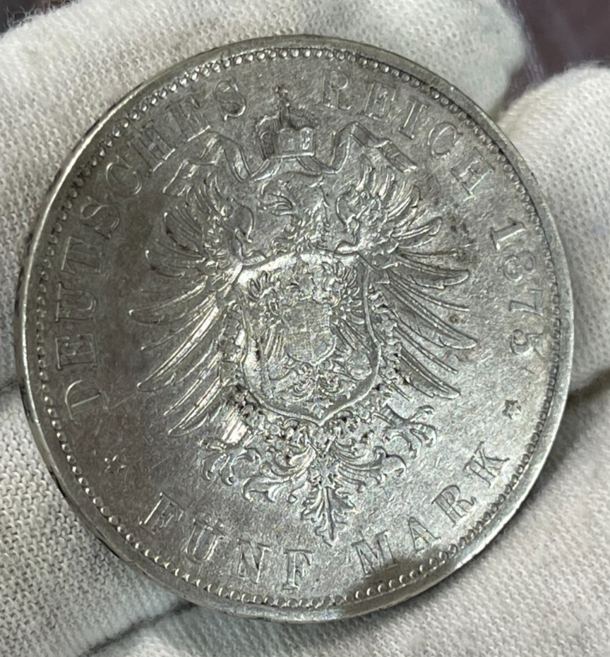 1875 A German Prussia 5 Marks Silver Coin High Value | eBay