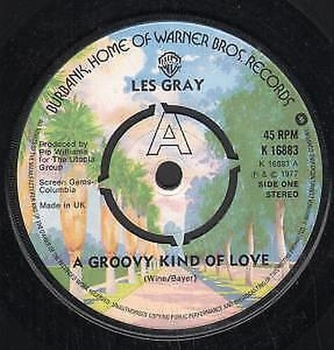 Les Gray A Groovy Kind of Love 7" vinyl UK Warner Bros 1977 Four prong ...