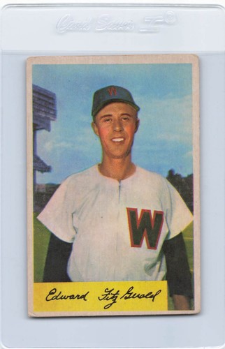 1954 Bowman #168 Ed Fitzgerald Senators VG/EX *1482 | eBay