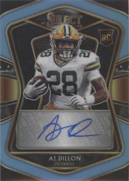 2020 Panini Select - Rookie Signatures AJ Dillon #RS-AJD Light Blue ...
