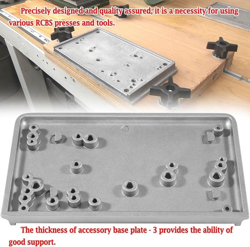 For RCBS Cast Aluminum 9282 Accessory Base Plate 3 Grey Shell Holder ...