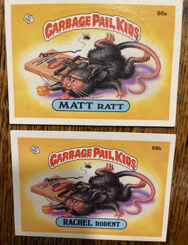 Matt Ratt and Rachel Rodent 1985 Topps Garbage Pail Kids 66a & 66b | eBay