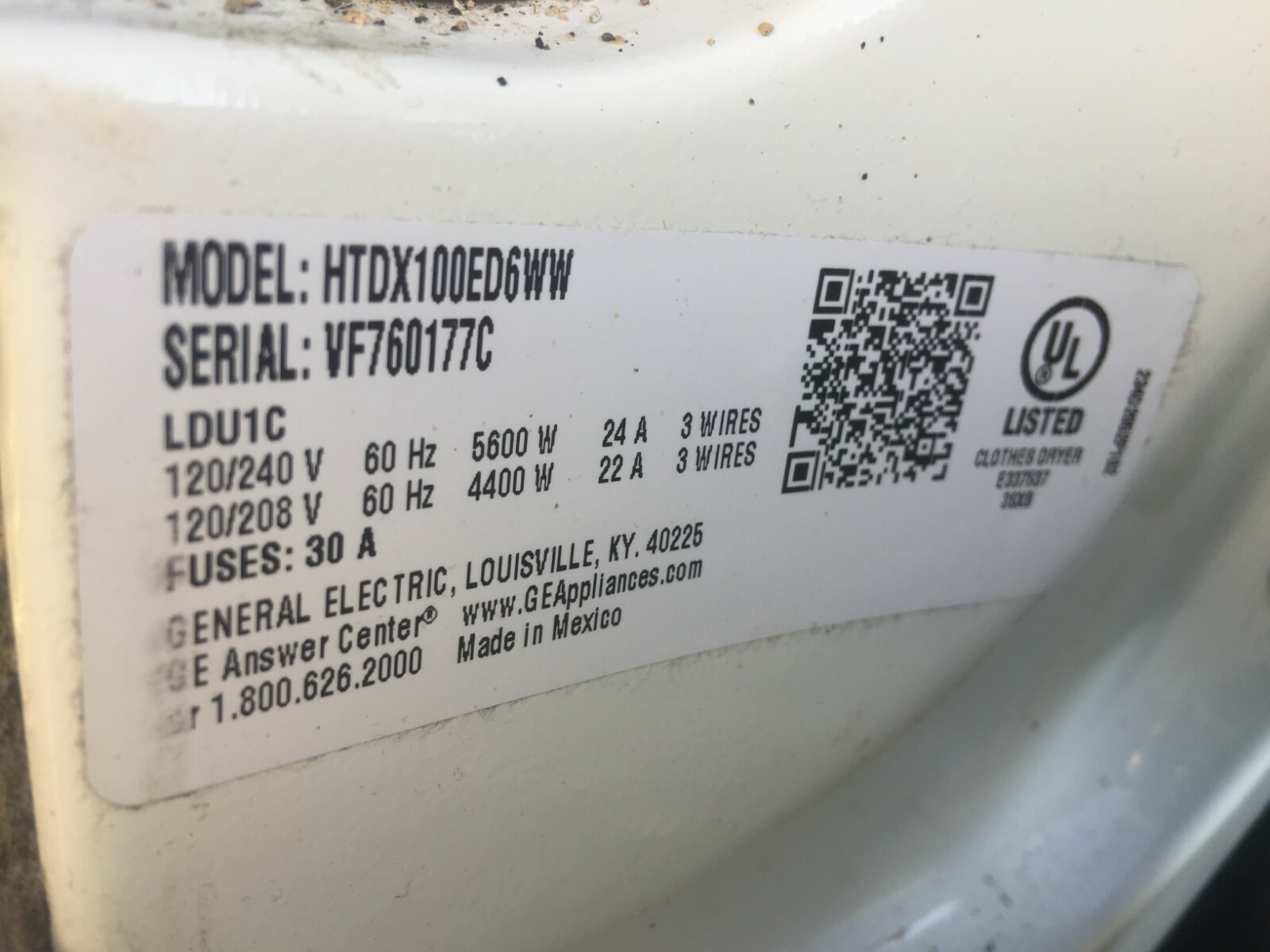 HotPoint Electric Dryer Model HTDX100ED6WW Drive Motor Assembly P/N ...