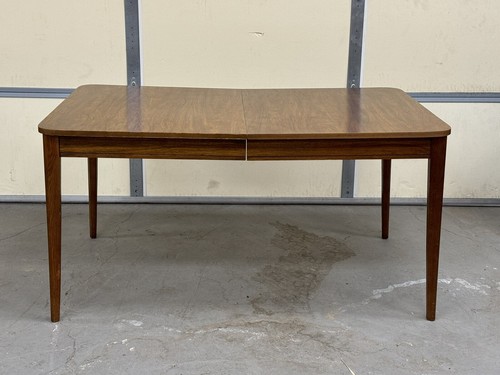 Mid-Century Modern Walnut 60" Dining Table w 1 Extension | eBay
