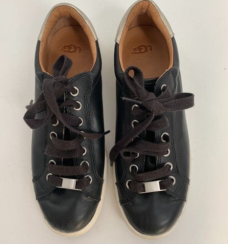 Ugg Milo Sneakers Womens 8 Black Stone Leather Casual Comfort Travel ...