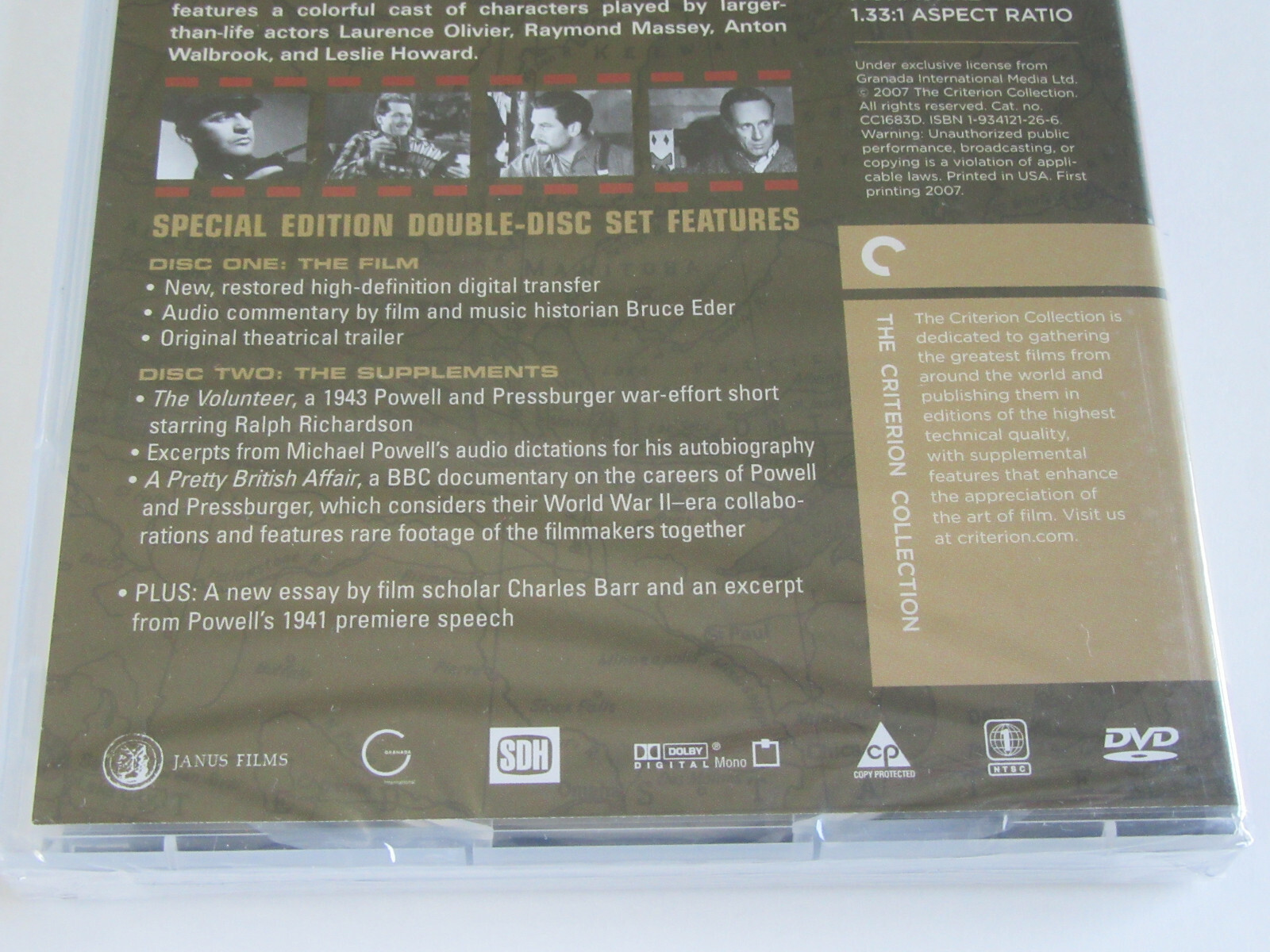 49th PARALLEL (DVD, Criterion Collection) Powell Pressburger BRAND NEW ...