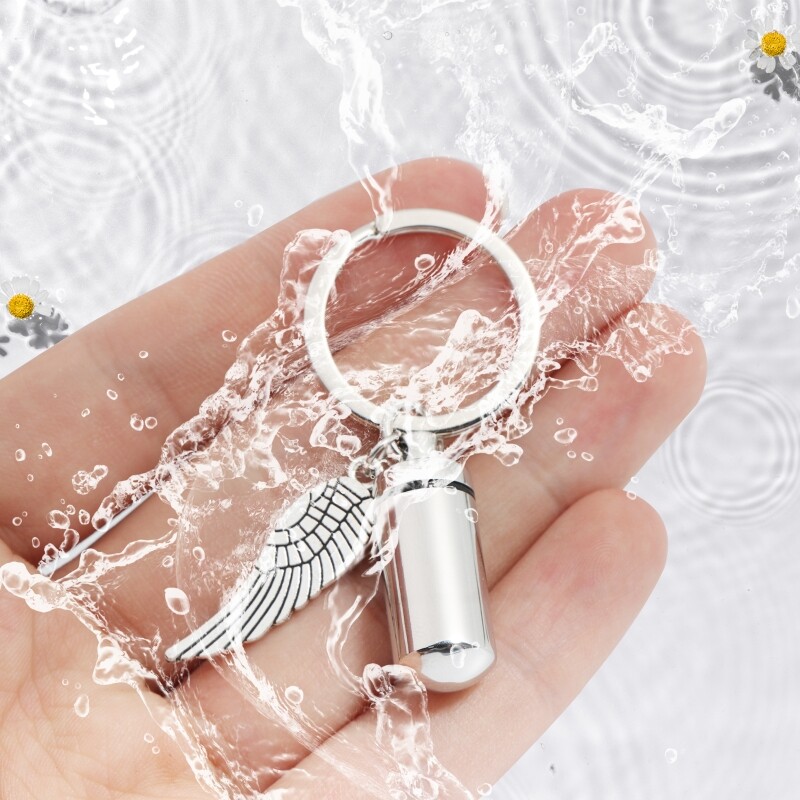 Unique Cylinder Cremation Keychain DIY Neacklace Pendant for Human Dog ...