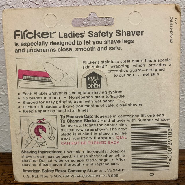 Vintage Personna Women's Flicker Classic Shaver Razor 5 Blades G8 for ...