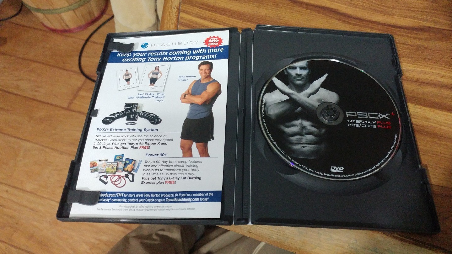 P90X DVD Interval X PLUS & Abs Core PLUS extreme home Fitness Tony ...