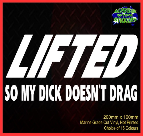 Funny Rude Car 4x4 Stickers Ute or Wagon with a Lift Kit LIFTED 200mm ...