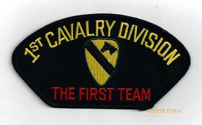 1ST CAVALRY DIVISION HAT VEST PATCH 1ST CAV US ARMY PIN UP GARYOWEN ...