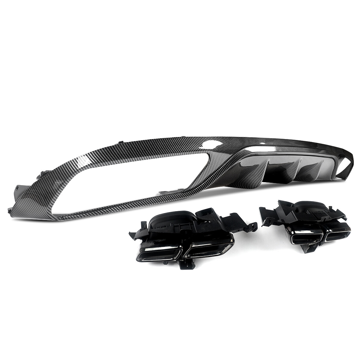 Rear Diffuser & Exhaust Tips For Mercedes-Benz E200 E250 E300 W213 2016 ...