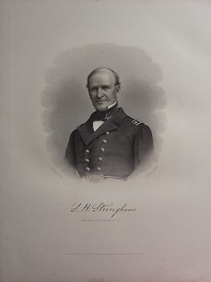 1863 ORIGINAL AMERICAN CIVIL WAR PRINT & BIOG REAR-ADMIRAL S. H ...