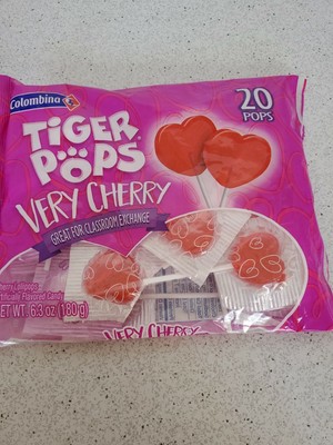 Very Cherry Heart Shape Tiger Pops 7 Oz Bag Valentines Day Lollipops | eBay