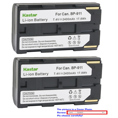 Kastar Replacement Battery Pack for Canon BP-911 BP-950 BP-950G BP-955 ...