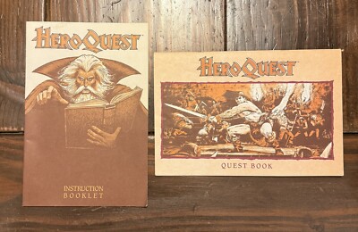 HEROQUEST 1989 Board Game Parts Instruction Booklet & Quest Book | eBay