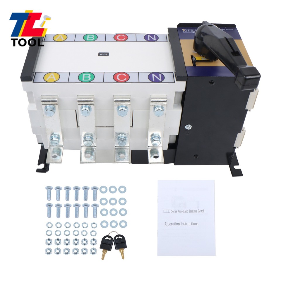 ATS Automatic Transfer Switch 400A 4Poles 110V 220V Grid to AC ...