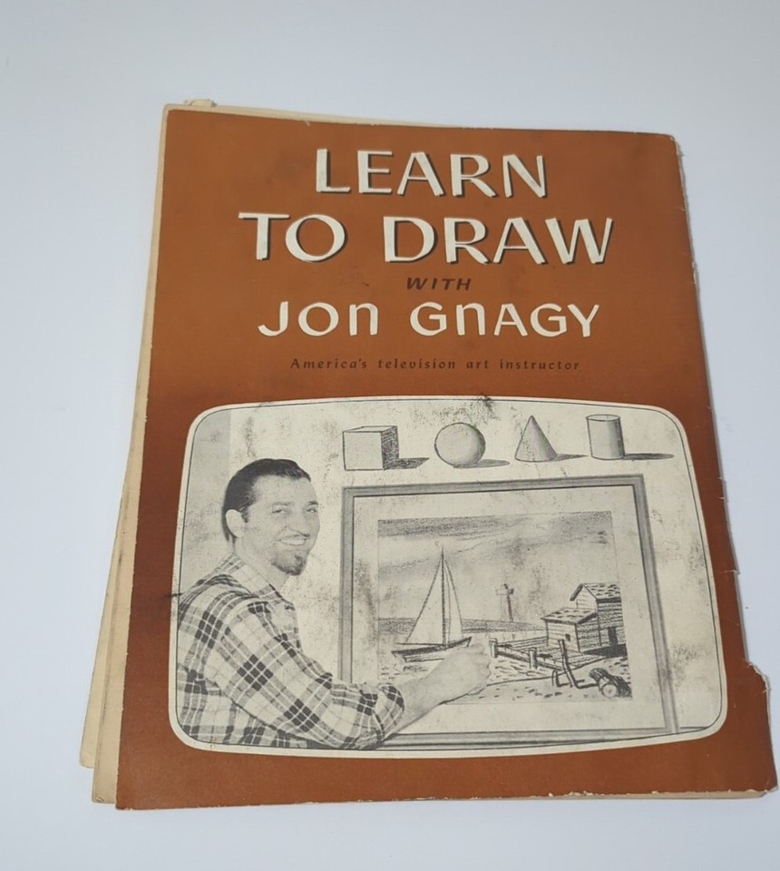 LEARN TO DRAW with JON GNAGY (1950) America's Television Art Instructor ...