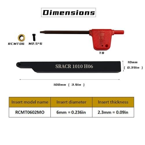 Lathe Turning Profiling Tool Holders 3/8'' with RCMT0602 Inserts 12pcs ...