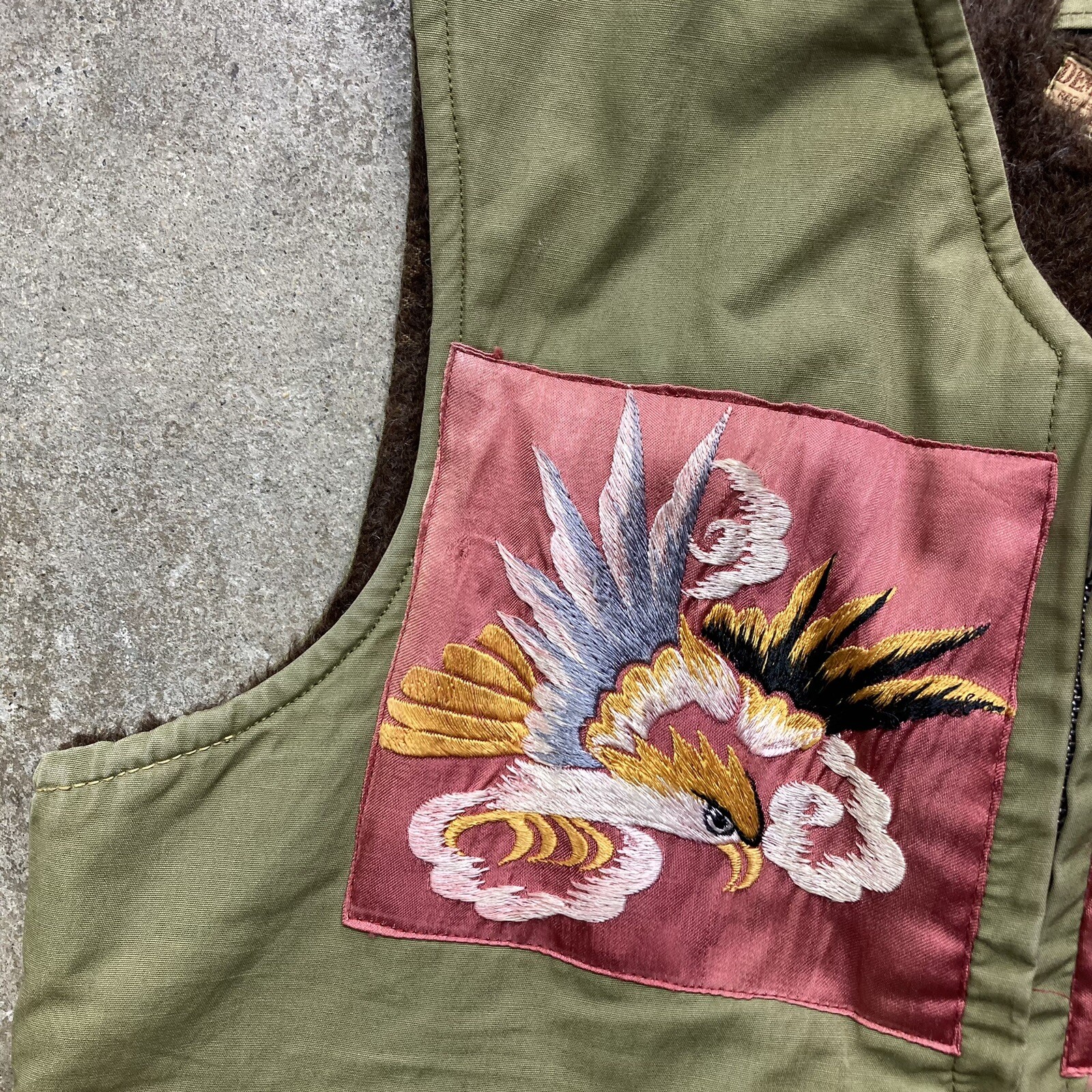 Vintage 1940s 50s Japan Souvenir Jacket Vest Sz 40 - Gem