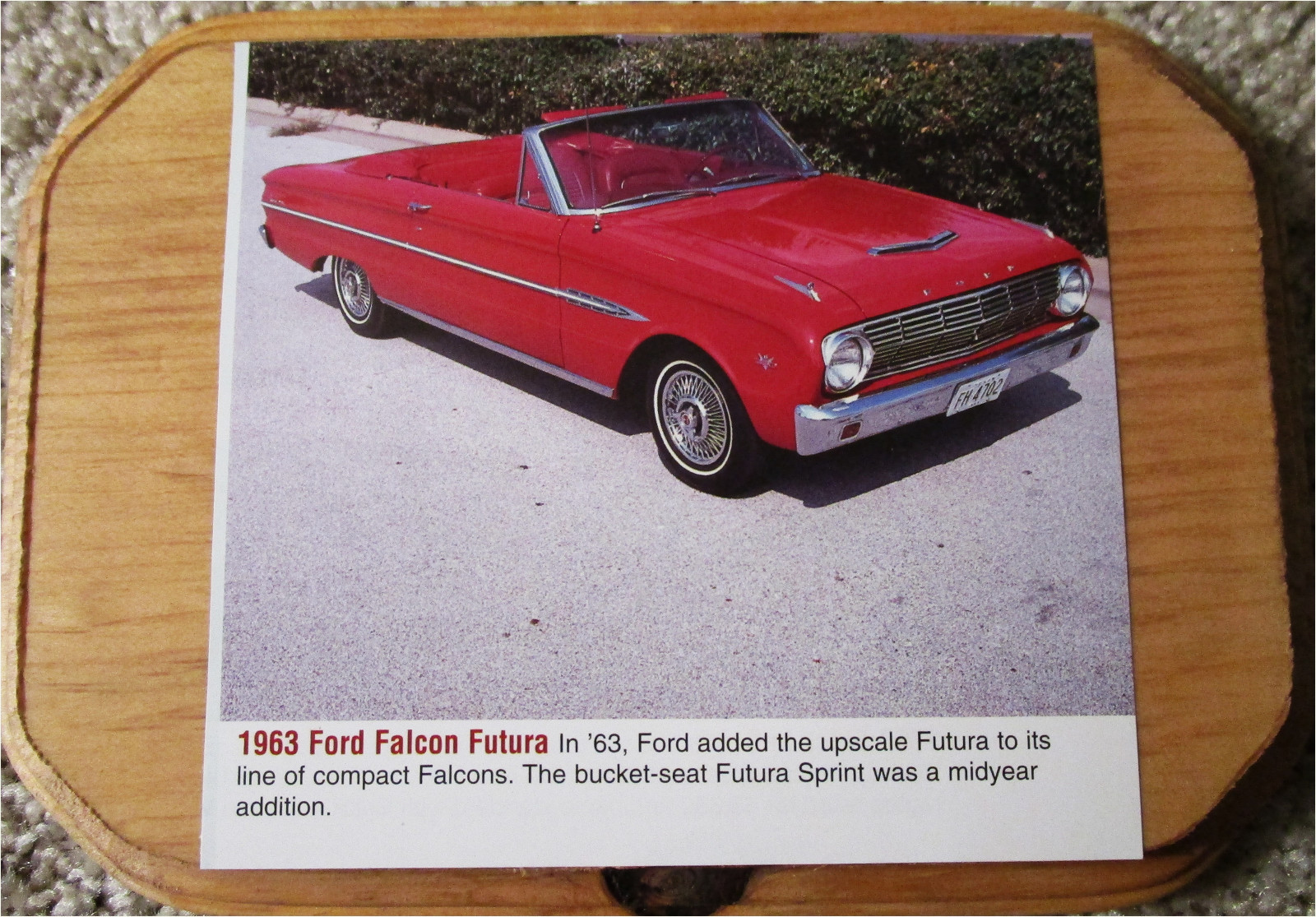1963 Ford Falcon Futura Convertible Car Plaque | eBay