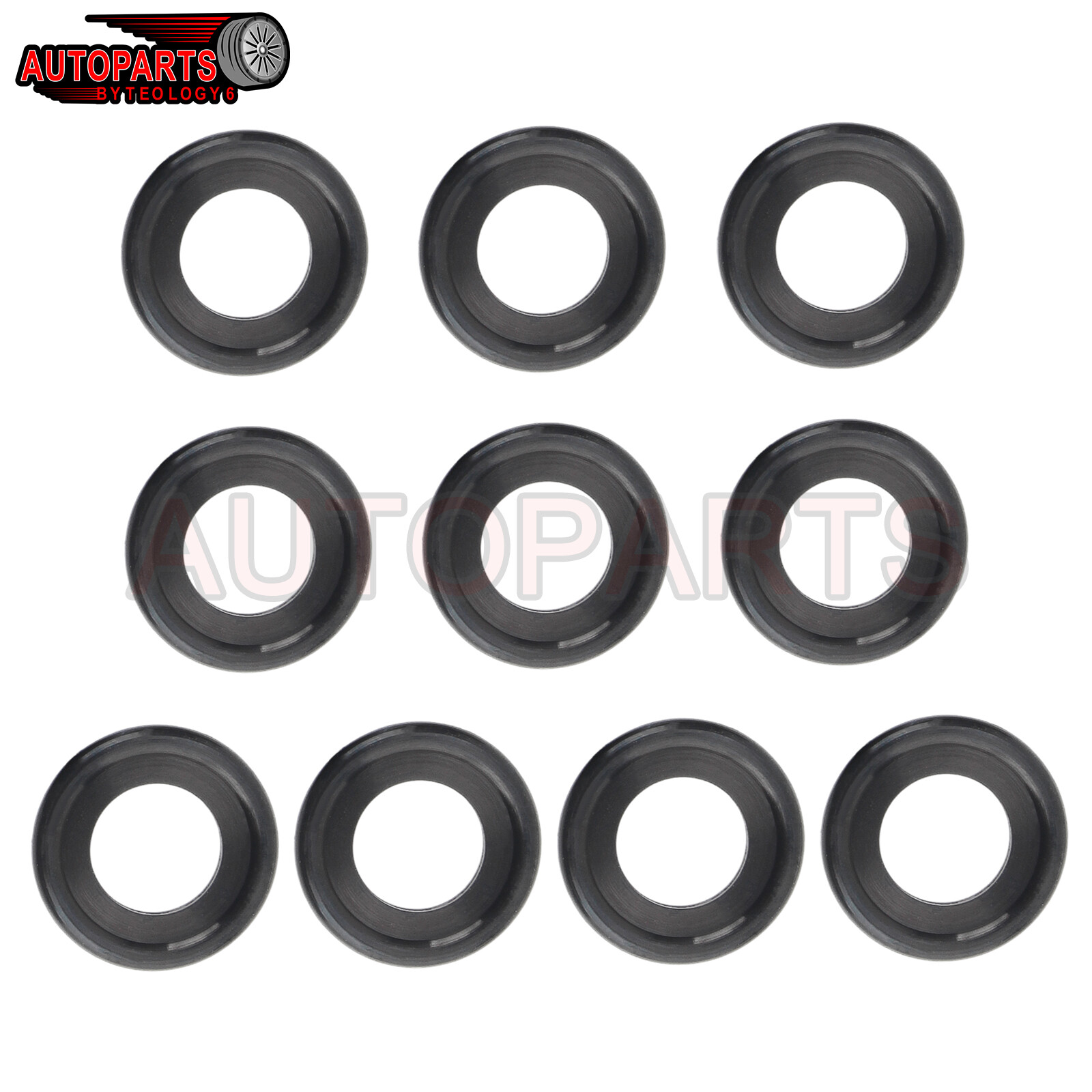 10Pcs Black Rubber Oil Drain Plug Gaske Washer Replacement for GM ...