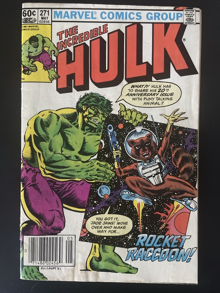 Incredible Hulk #271 (Marvel) Newsstand 1st Rocket Raccoon Guardians ...