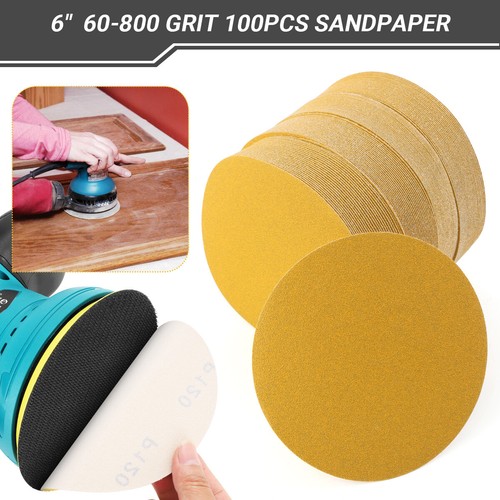 6 inch Sanding Disc Sandpaper 100 Roll 40-800 Grit Sand Paper | eBay