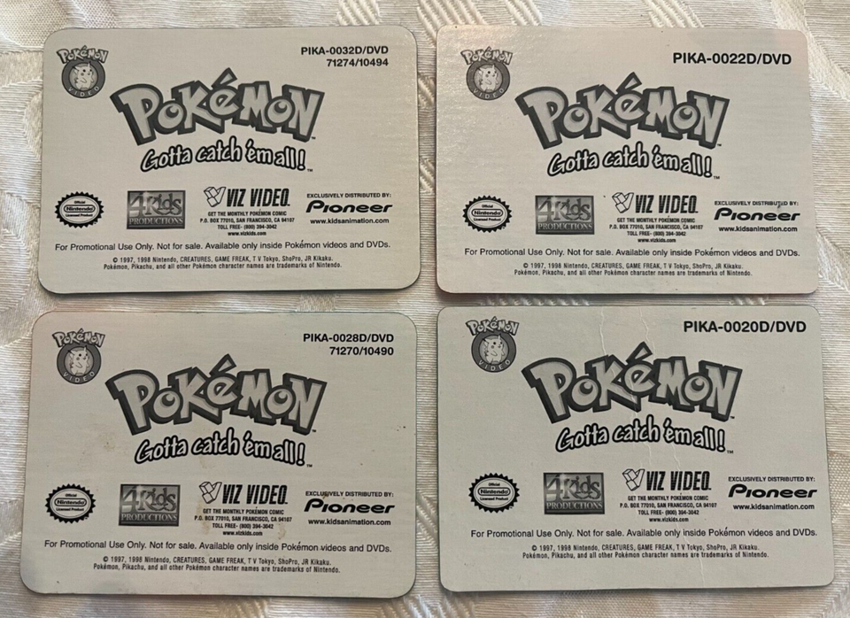 Pokemon Viz Video 3D Lenticular Promo cards Blastoise Ash Pikachu ...