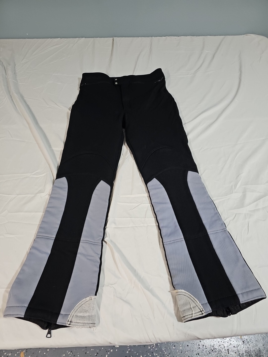 Vintage ITALY made SKI Pants RACING padded 30x31 blac… - Gem