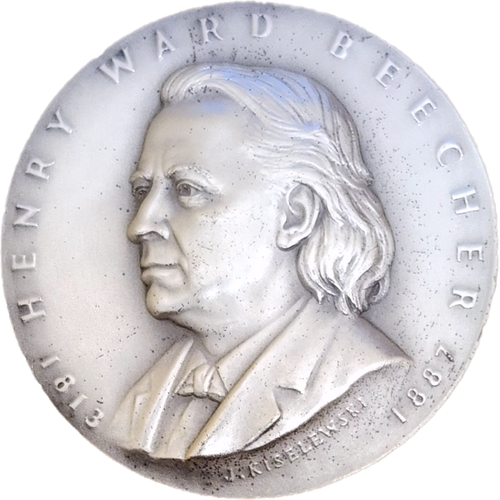 1964 HENRY BEECHER Hall of Great Americans 1.9 oz .999 Silver MEDALLIC ...
