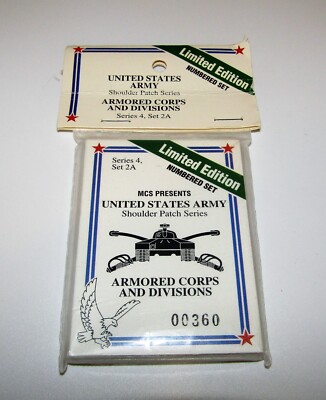 1998 MCS PRESENTS UNITED STATES ARMY SHOULDER PATCH TRADING CARD SET ...