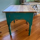 farmhouse end table, w/ honeycomb & bee accents, side table, accent ...