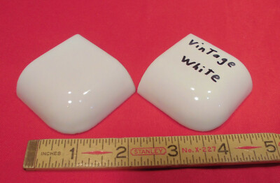 2 pcs.*Vintage White* Ceramic Bullnose outside corner radius tile 2" X ...