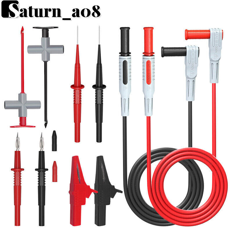 10PCS Wire Piercing Puncture Probes Multimeter Test Lead Kit with ...
