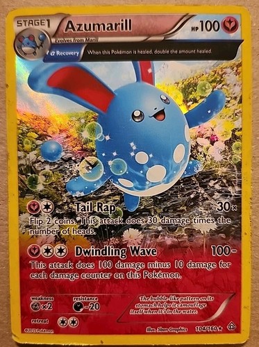 Pokémon TCG Azumarill 104/160 Reverse Holo Rare Primal Clash X&Y ...