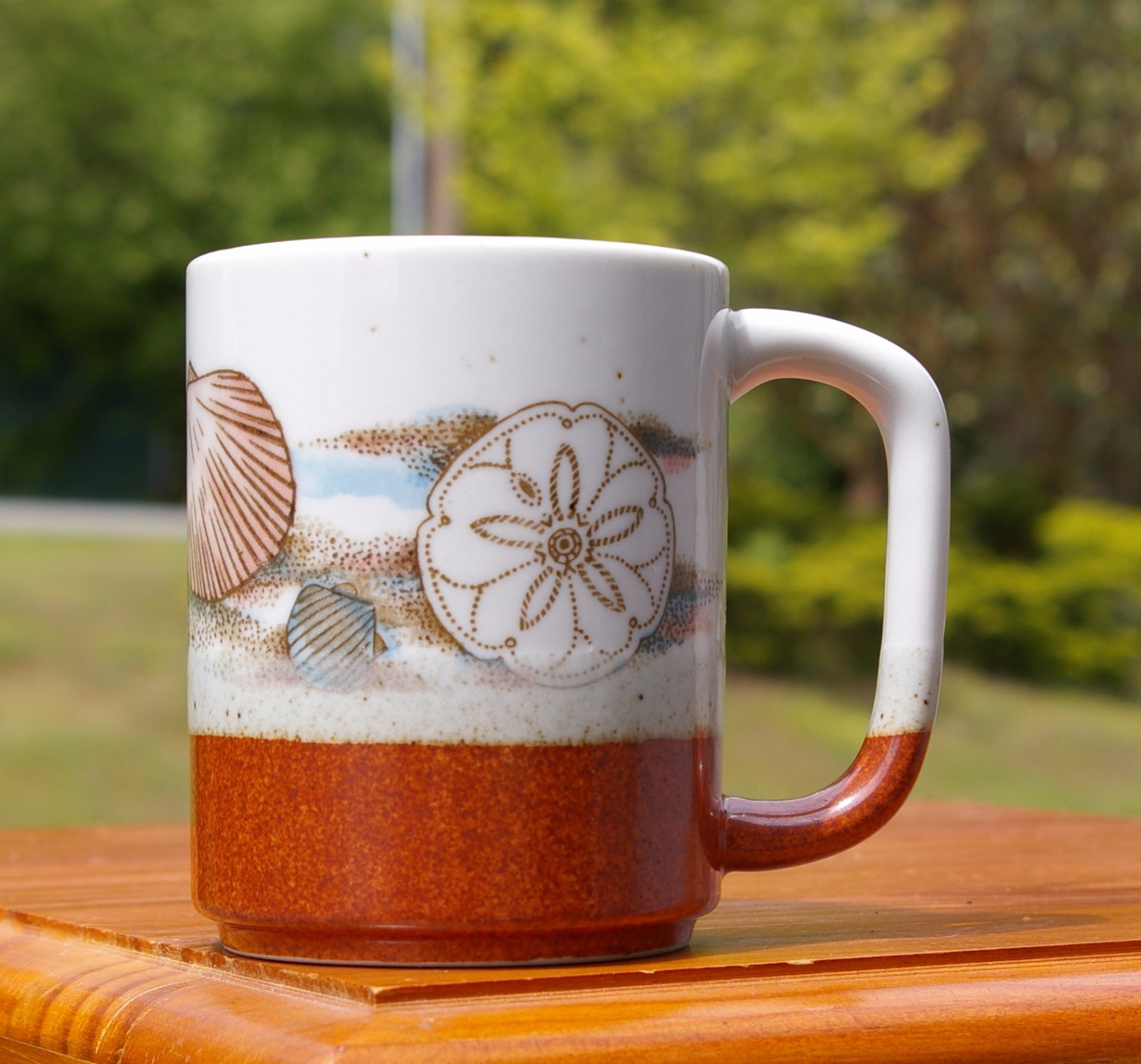 Sea Shell Seashell Sand Dollar Clam Speckled Coffee Mug Cup 3 5/8" Tall ...