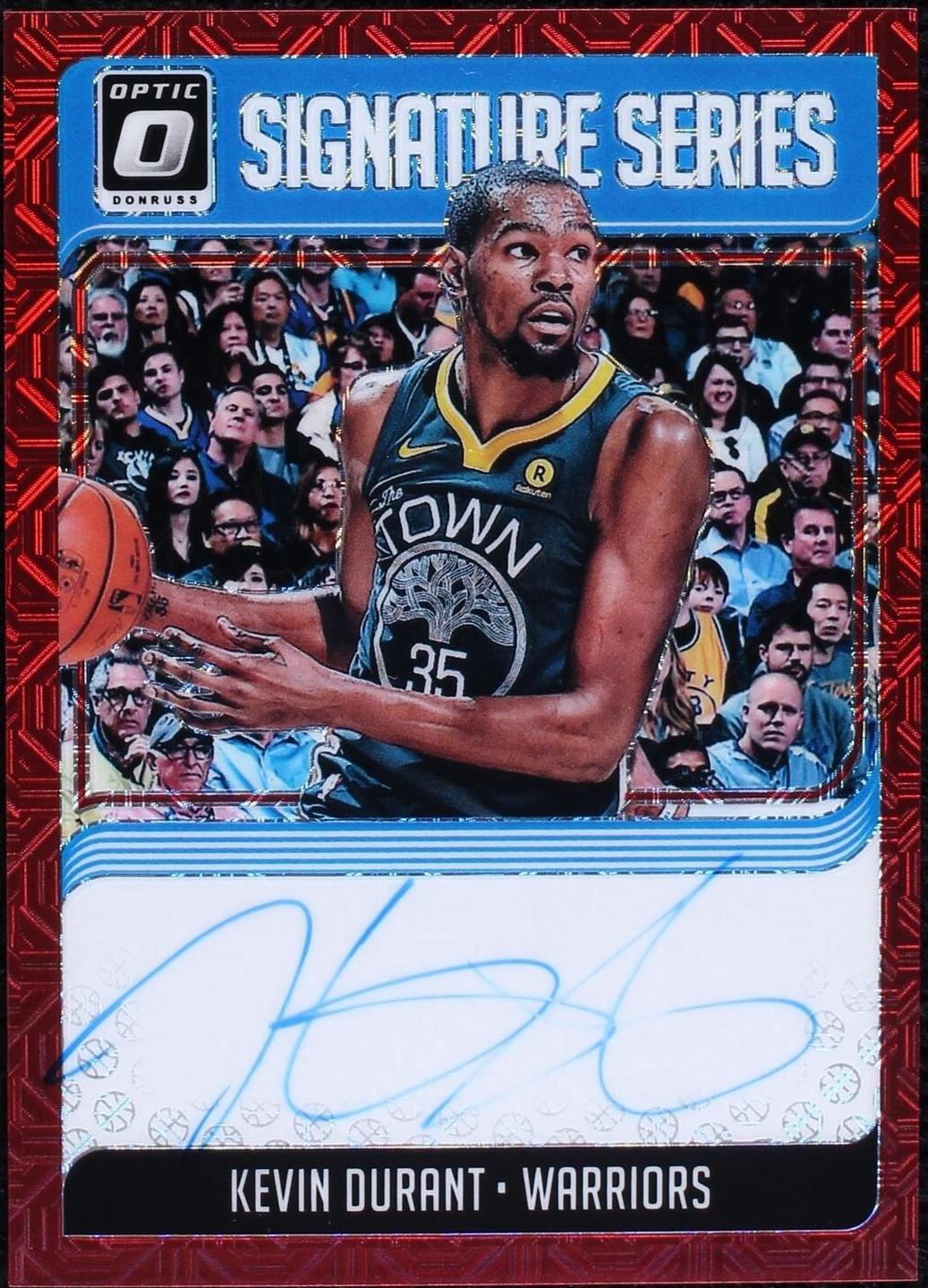 2018-19 Panini Donruss Optic - Signature Series Kevin Durant #SG-KDR ...
