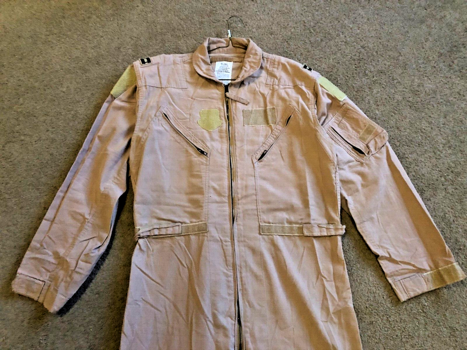 Flight Suit 46L Military Desert Tan Coverall Overall USAF Army Men ...