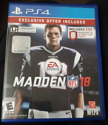 Madden NFL PSA4 Bluray Disc Includes 500 NFL 18 Ultimate Team Points ...