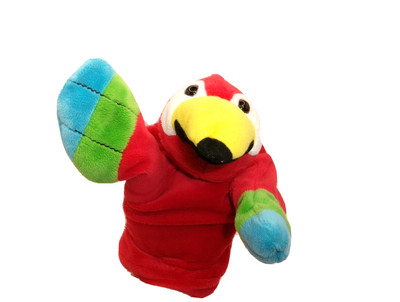 Dream Parrot Macaw Bird Puppet Plush Plastic Eyes Colorful Red Yellow ...