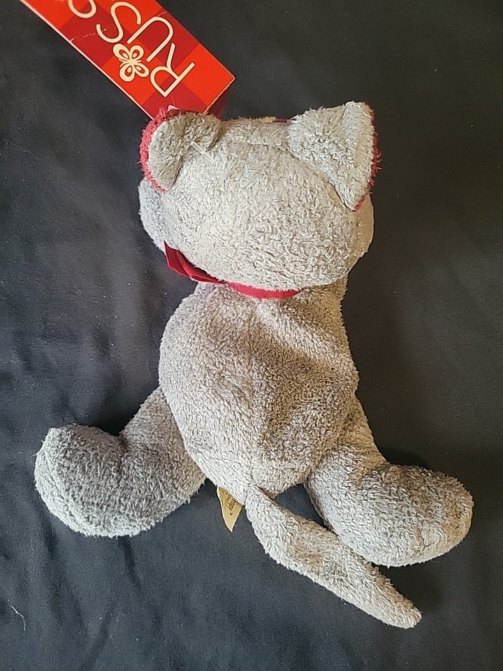 Russ Luv Pets Gray Kitten Crispy Cat Toy Vintage Russ Berrie Plush Tags ...
