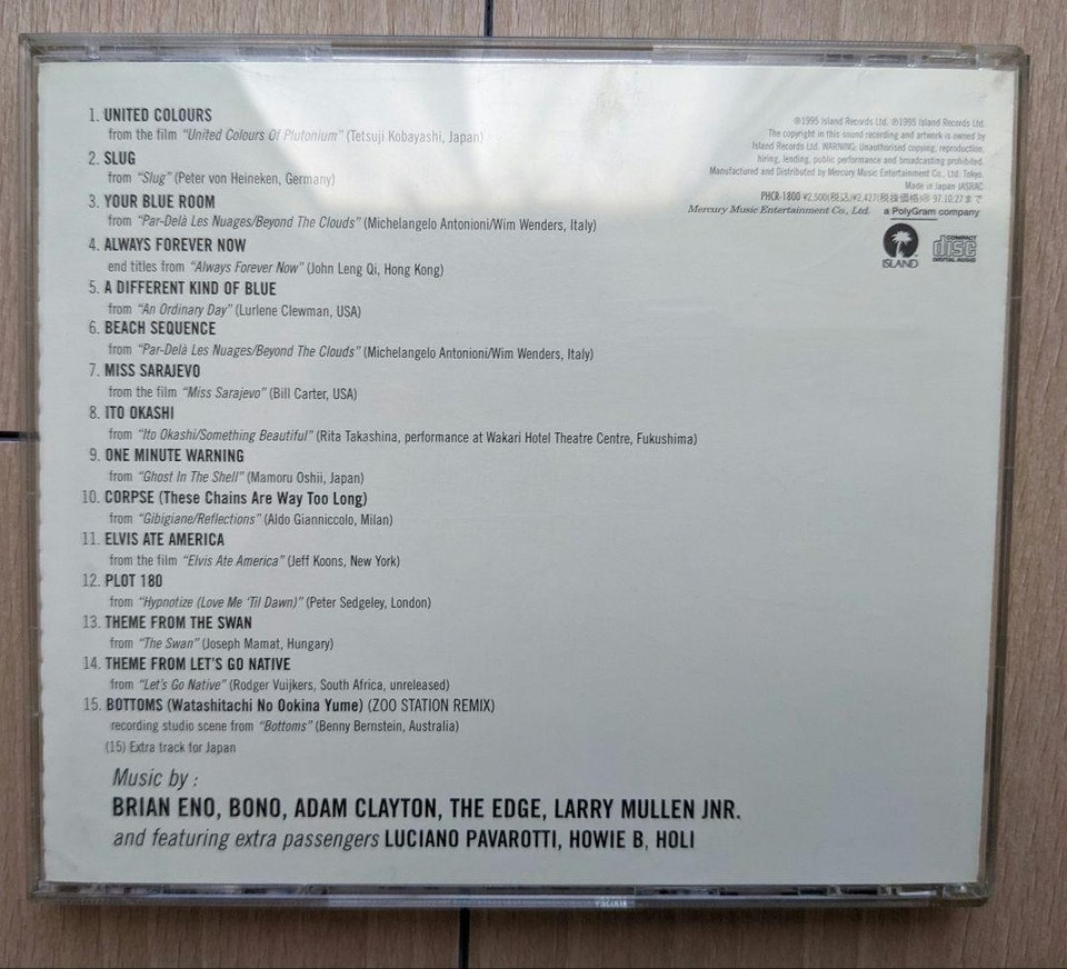 U2 Eno PASSENGERS ORIGINAL SOUNDTRACKS 1 | eBay