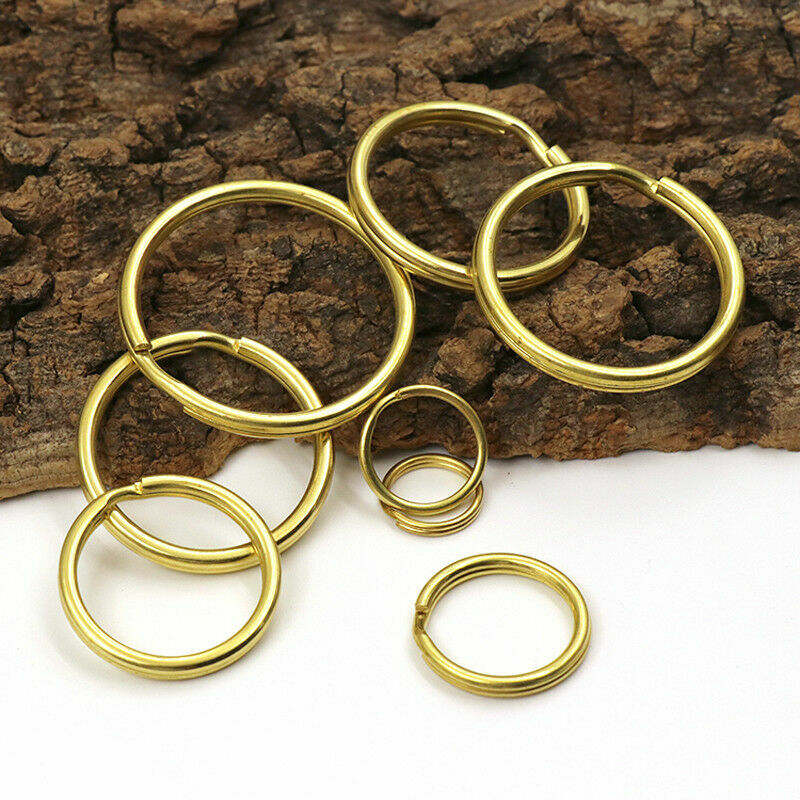 CHOOSE SMALL - EXTRA LARGE KEYRING SPLIT RINGS Metal Brass Hoop Loop ...